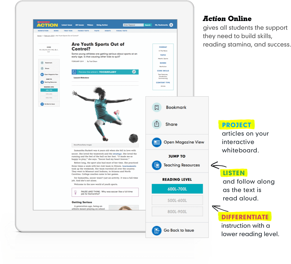 Scholastic Action Magazine | Important Stories Made Accessible