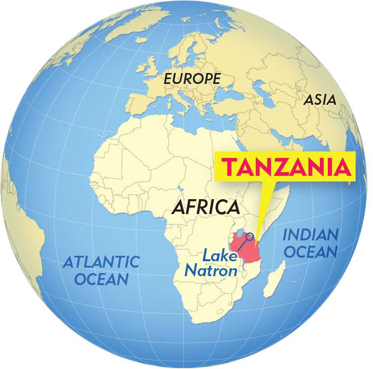 Lake Natron Map Flying Over Lake Natron In Tanzania (One Of The Most